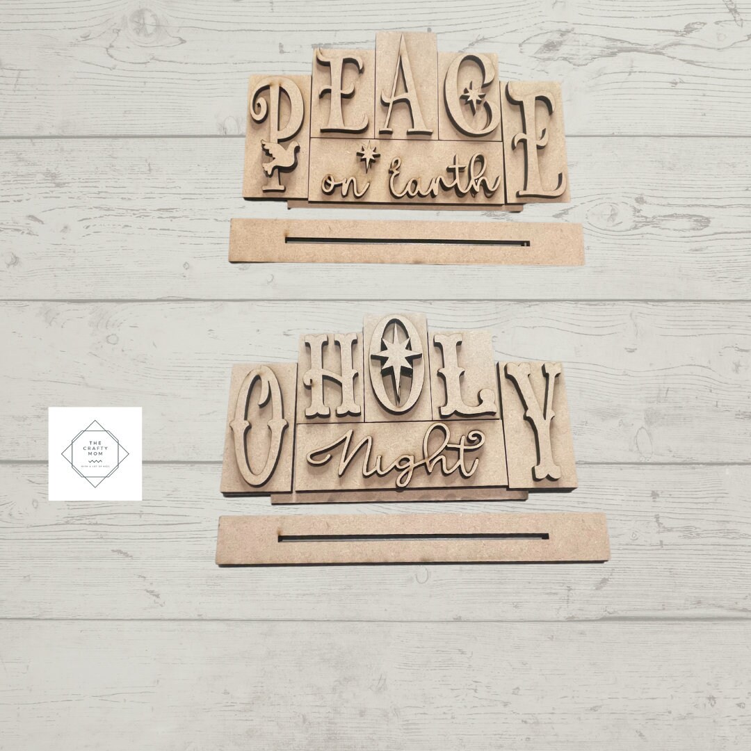 Peace and O Holy Standing Blocks, DIY - Etsy