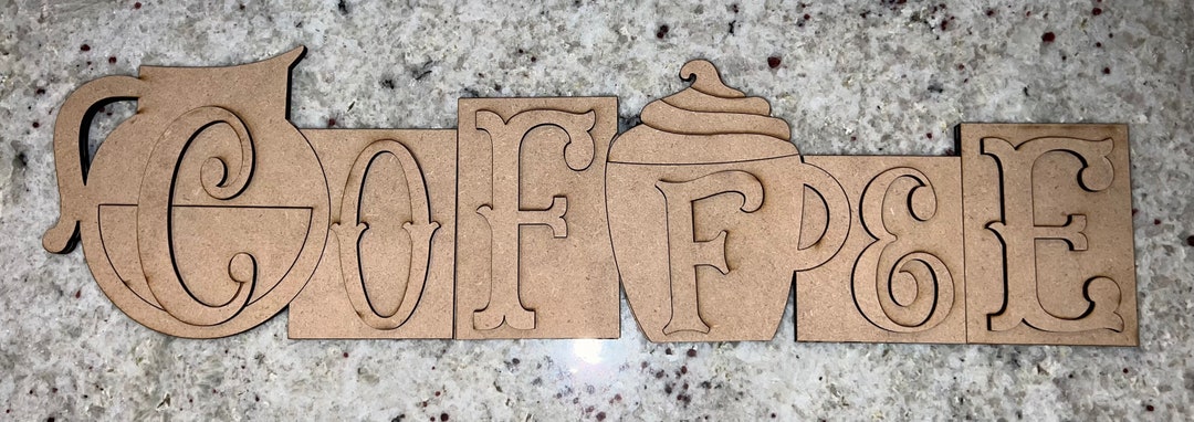 Coffee Word Block, Words, Blocks, DIY - Etsy