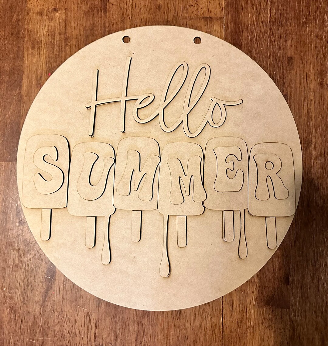 Hello Summer, Popsicles, Round, DIY - Etsy