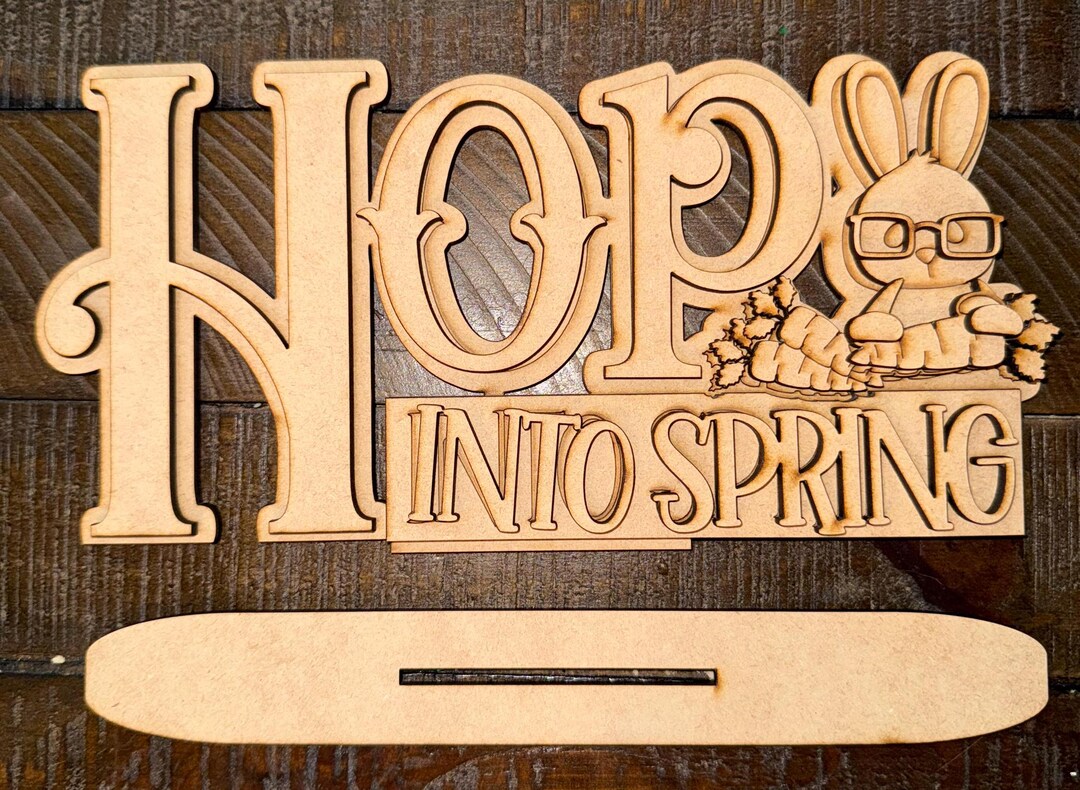 Hop Into Spring, Bunny, Shelf Sitter, DIY - Etsy