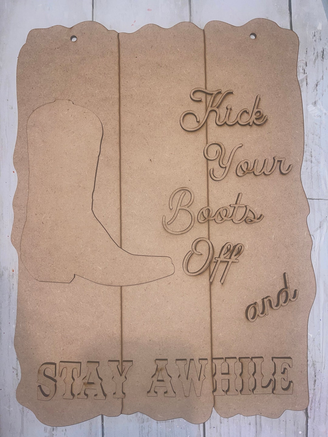 Boots Sign, Kick off Your Boots, DIY - Etsy