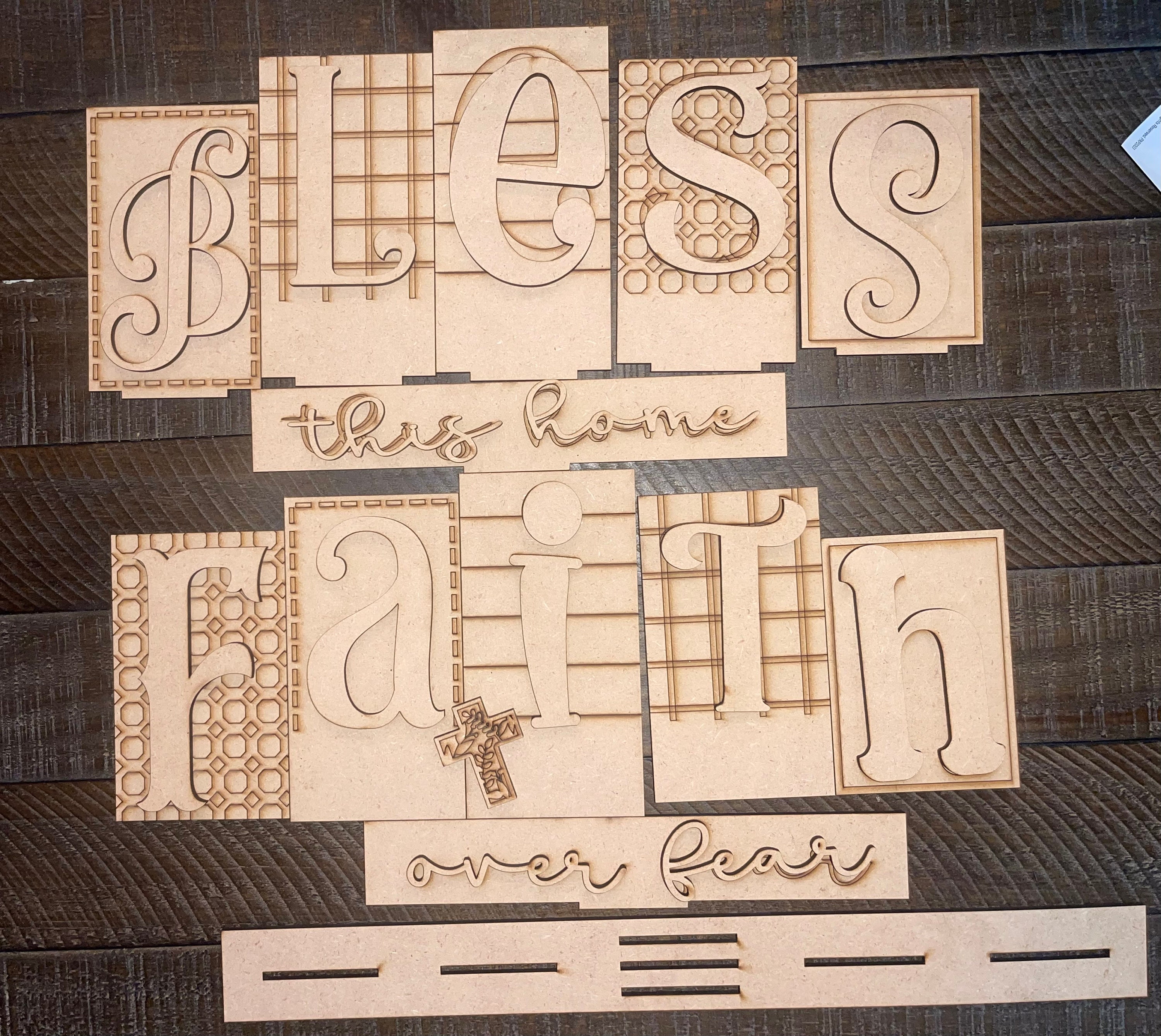 Bless and Faith Word Blocks, DIY - Etsy