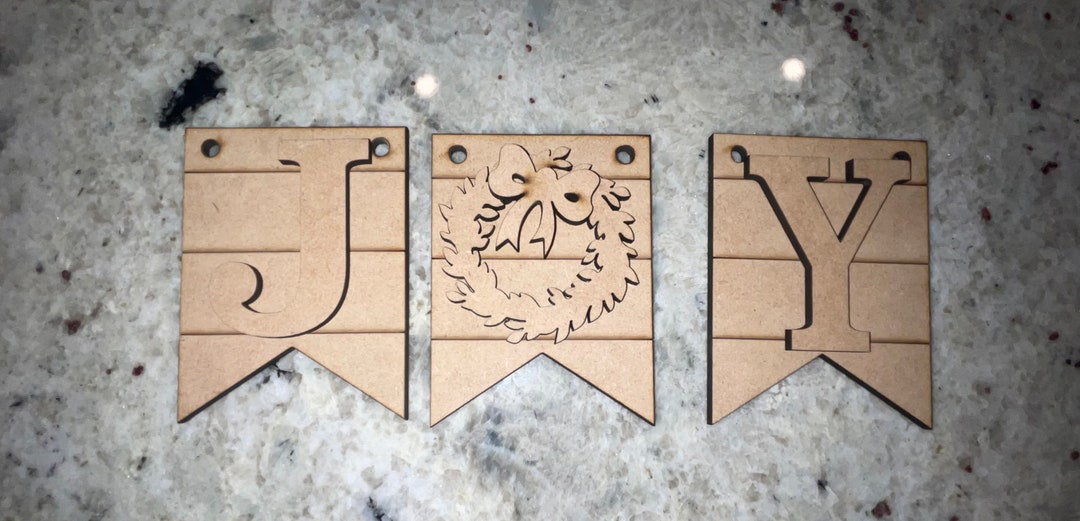 Joy Garland, Banner, Tiered Tray Add-on, DIY - Etsy