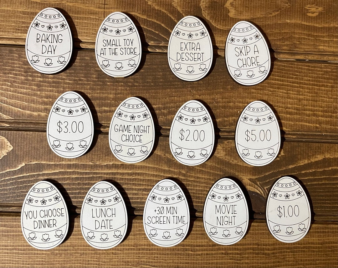 EASTER EGG TOKENS, Easter Eggs, Hunting for Eggs, Tokens, Plastic Eggs ...