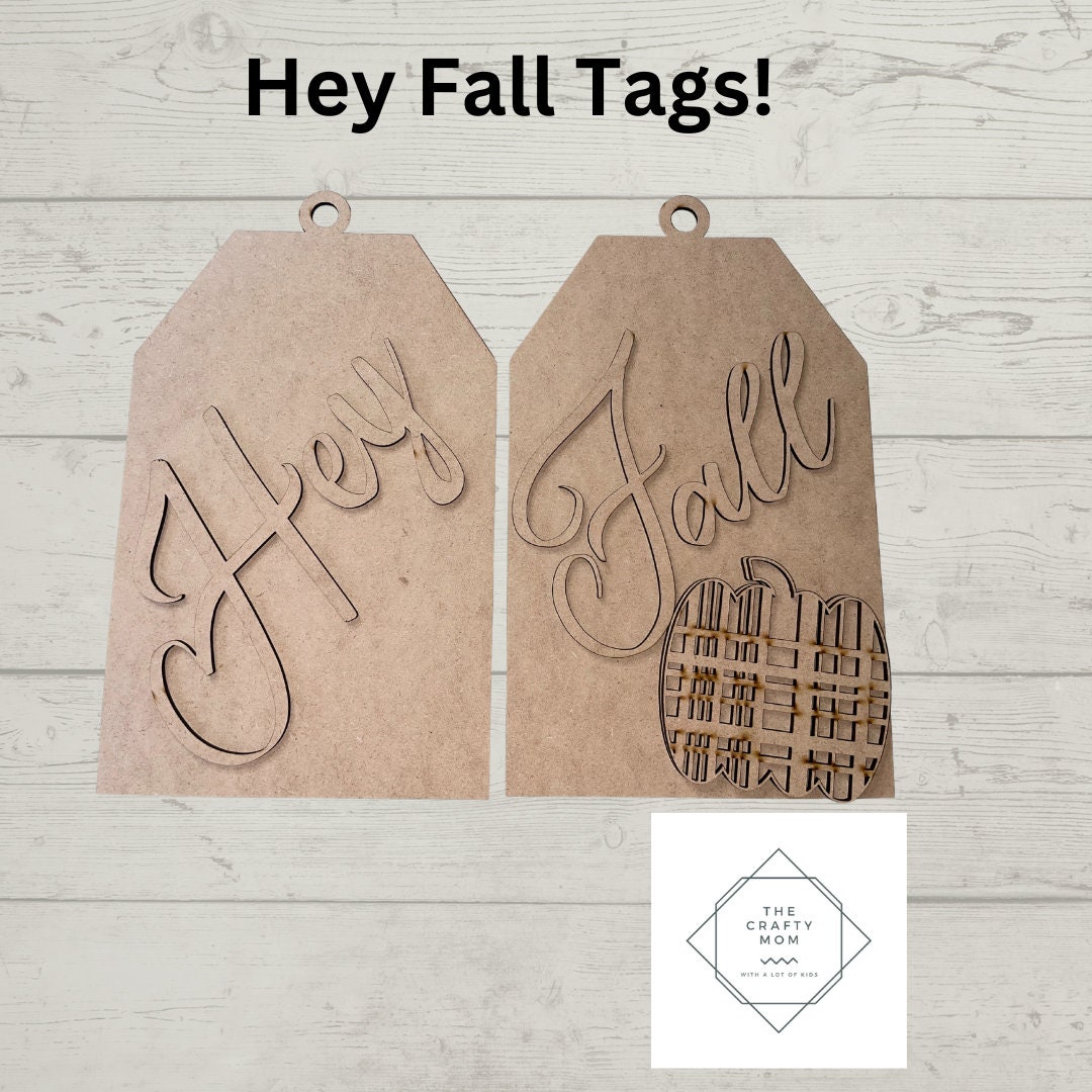 Hey Fall, Tag, Tags, Door Hanger, DIY - Etsy