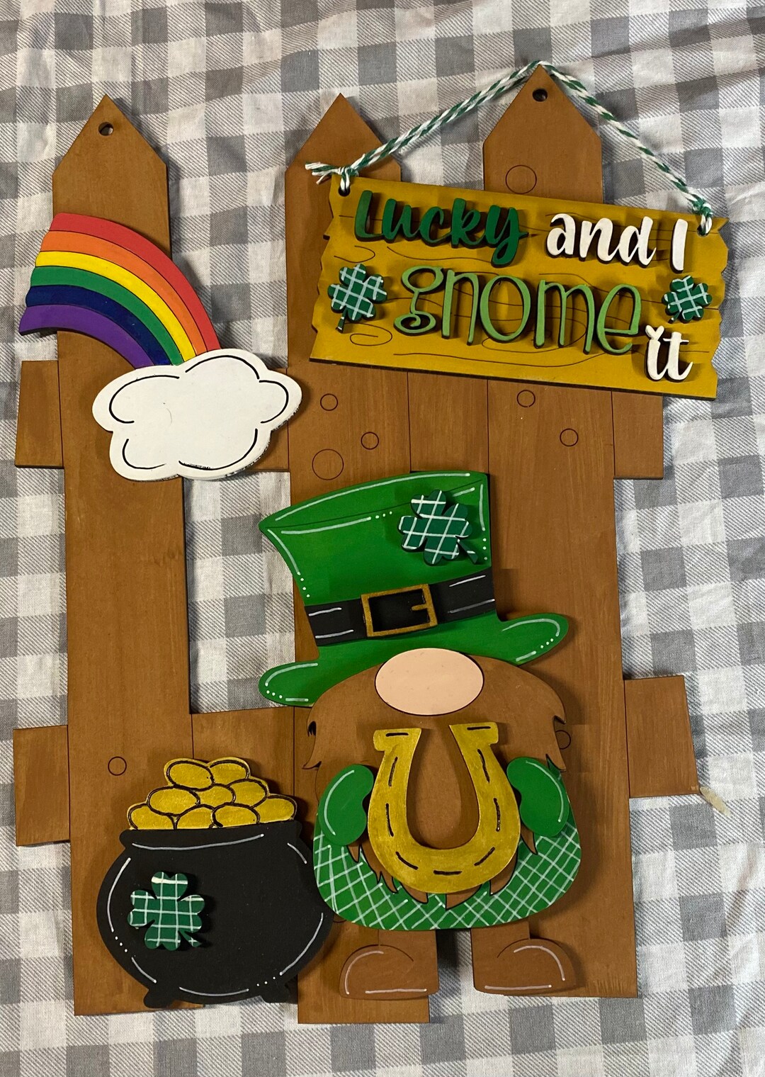 St Patricks Day, Decorative Fence, Lucky, Pot of Gold, DIY, Tiered Tray ...