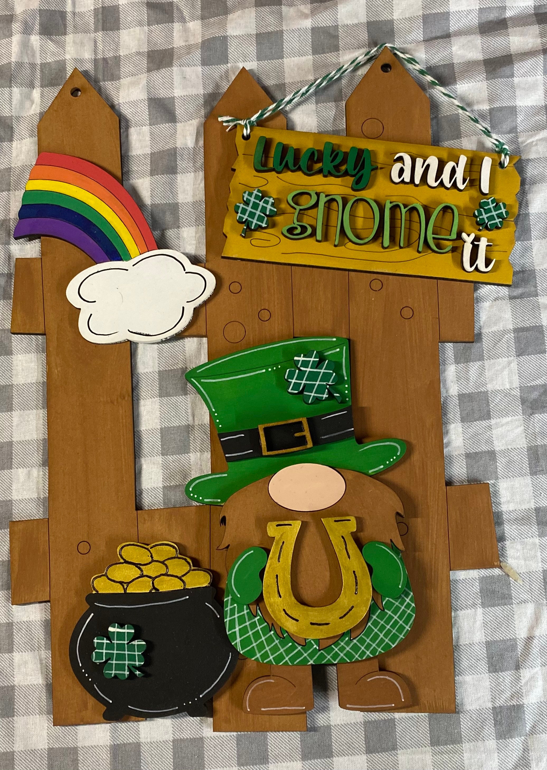 St Patricks Day, Decorative Fence, Lucky, Pot of Gold, DIY, Tiered Tray ...