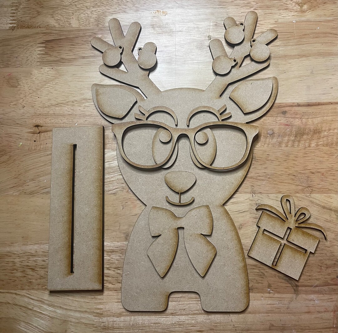 Nerdy Reindeer, Nerd, Christmas, Reindeers, Girl or Boy, Glasses, DIY ...