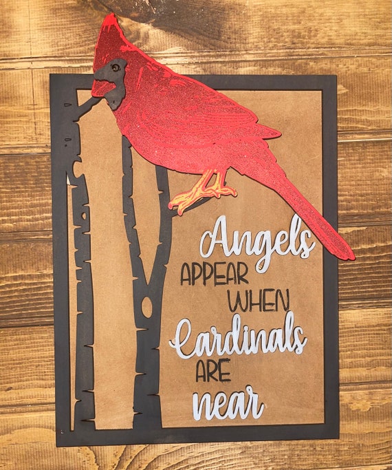 Cardinal Sign Angels Appear When Cardinals Are Near Chalk - Etsy