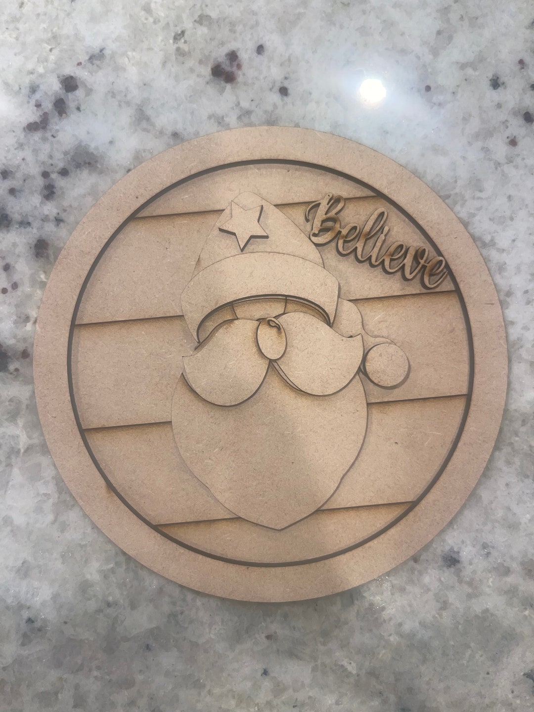 Santa Round, Tiered Tray, DIY - Etsy