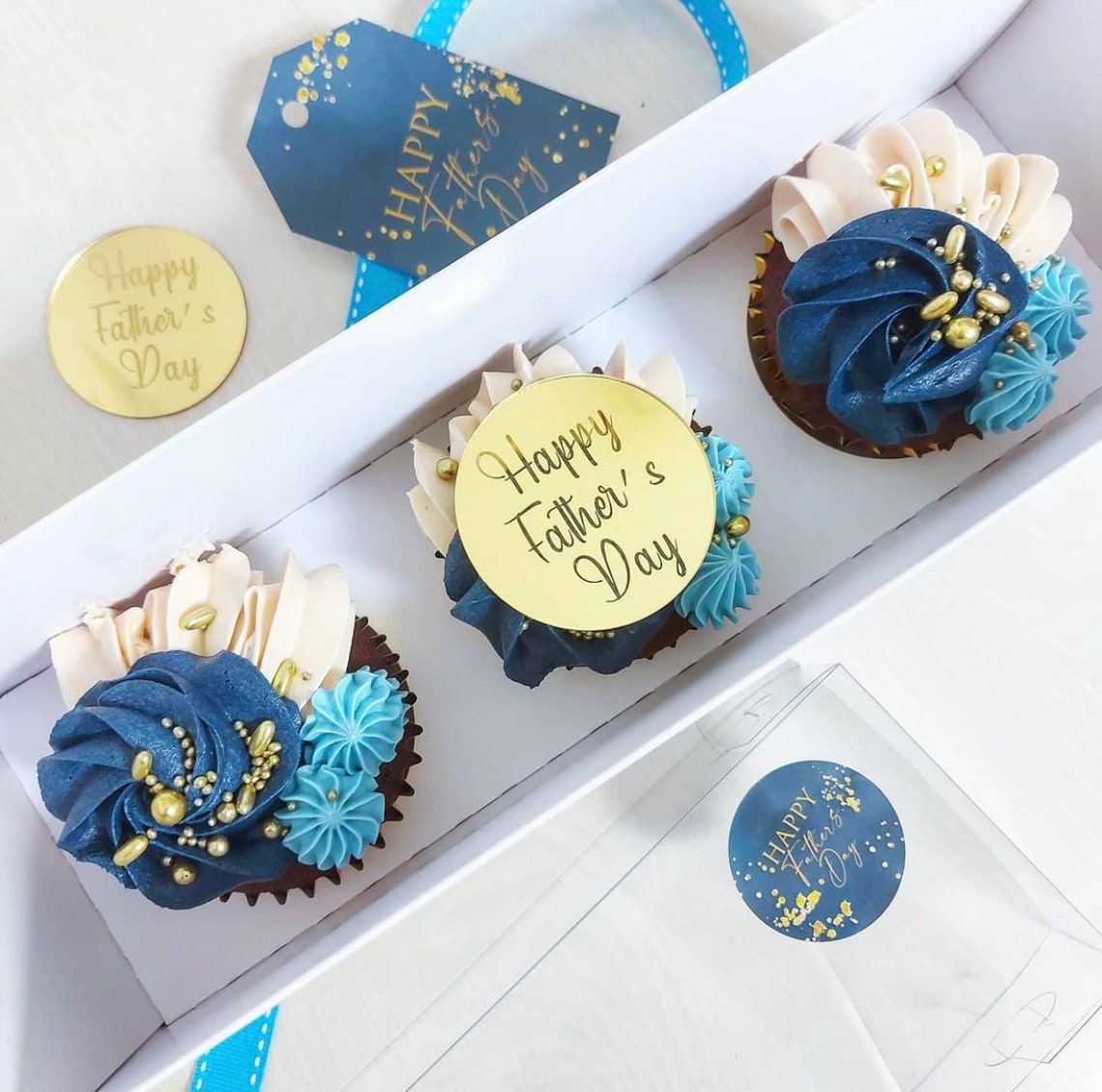 Fathers Day Acrylic Cupcake Disc Topper - Etsy