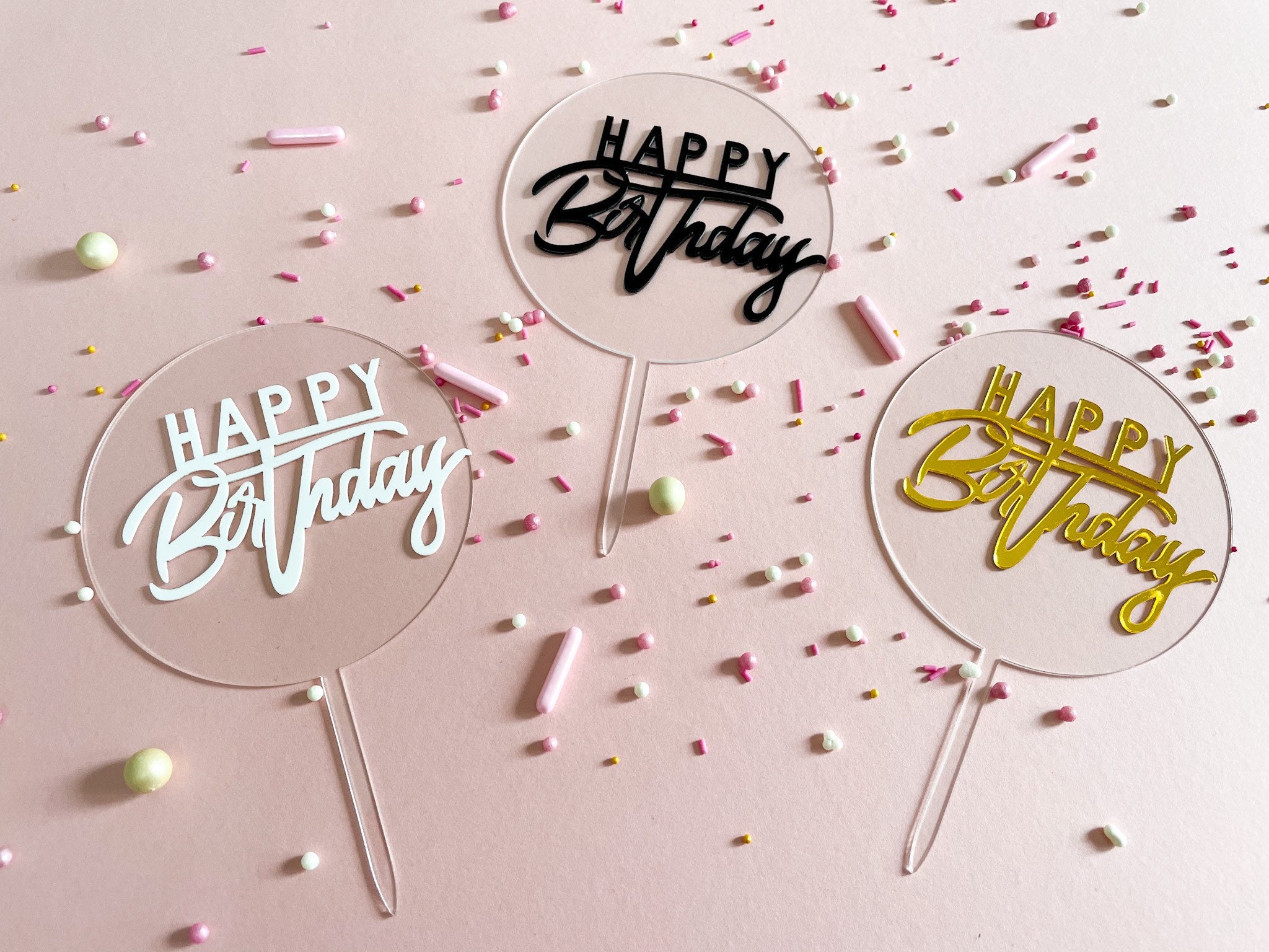 Happy Birthday Cake Topper Cake Topper Birthday Cake - Etsy Canada