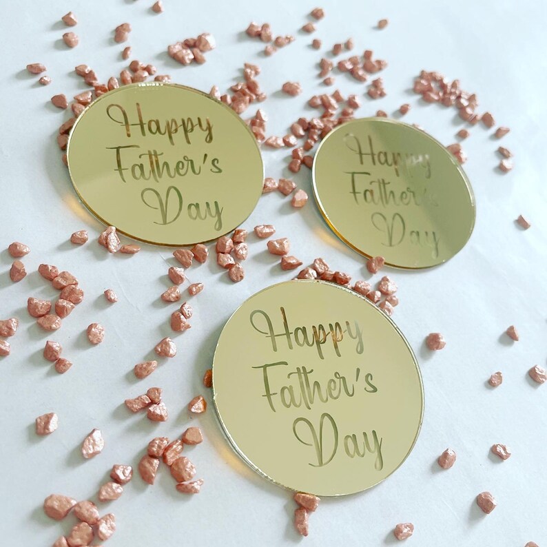 Fathers Day Acrylic Cupcake Disc Topper - Etsy