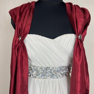 Greek Goddess Costume White and Wine Red Sash Halloween Costume Size ...