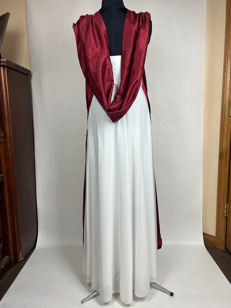 Greek Goddess Costume White and Wine Red Sash Halloween - Etsy