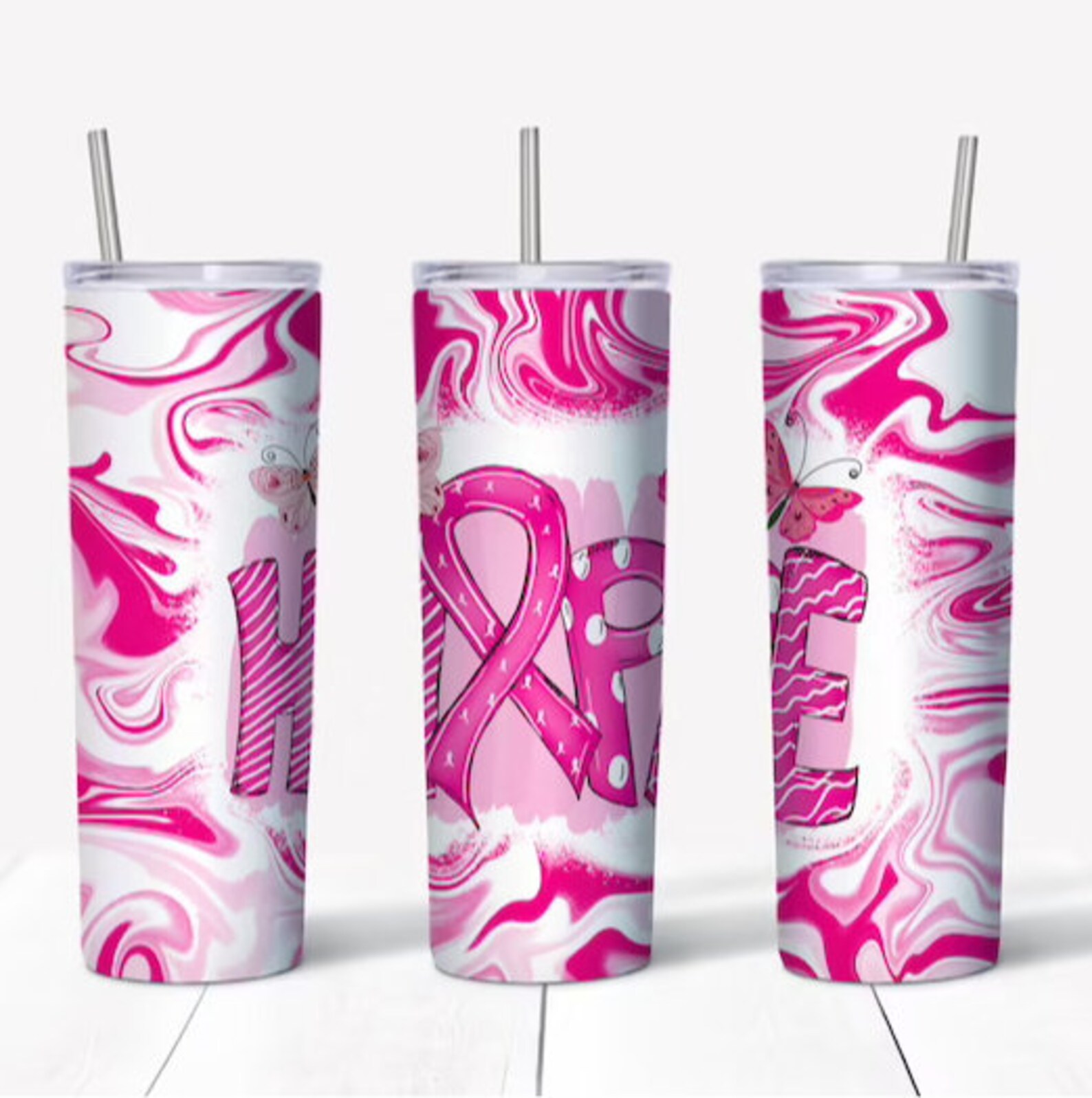 Cancer Awareness 20oz, 30oz Tumbler Breast Cancer Hope Hope Tumbler - Etsy