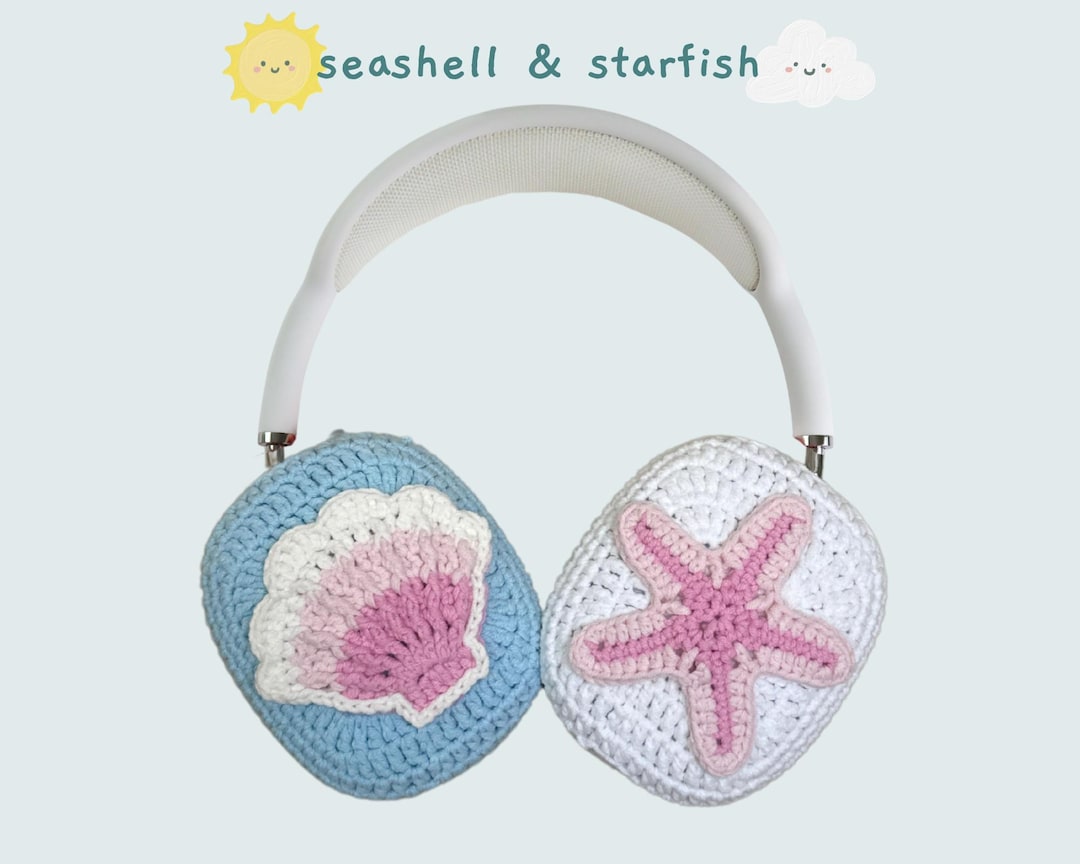 Airpods Max Headphone Covers | Seashell & Starfish Design | Crochet ...