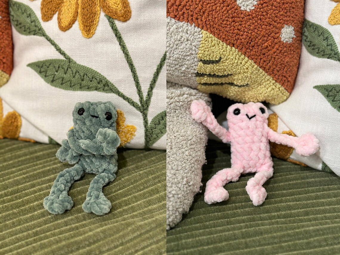 Crochet Pattern No Sew Frog, Mini Leggy Froggy Crochet Pattern, Easy NO ...