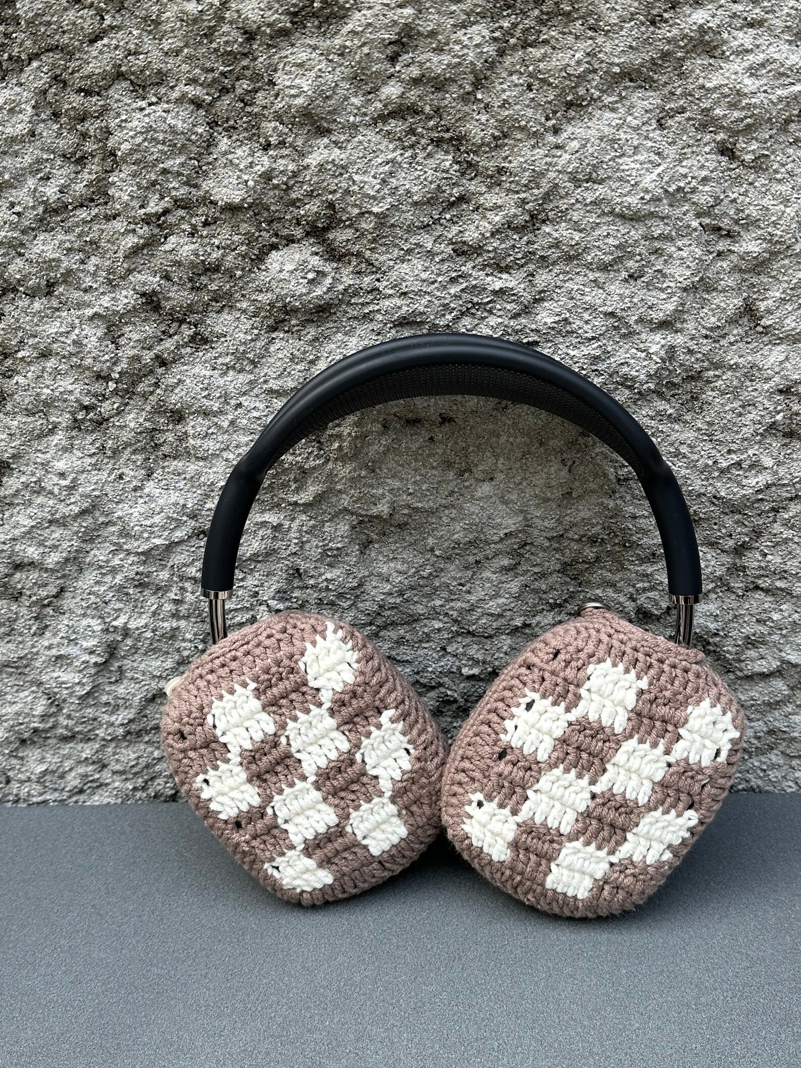 Checkered Airpods Max Headphone Covers | Crochet Airpods Max Case ...