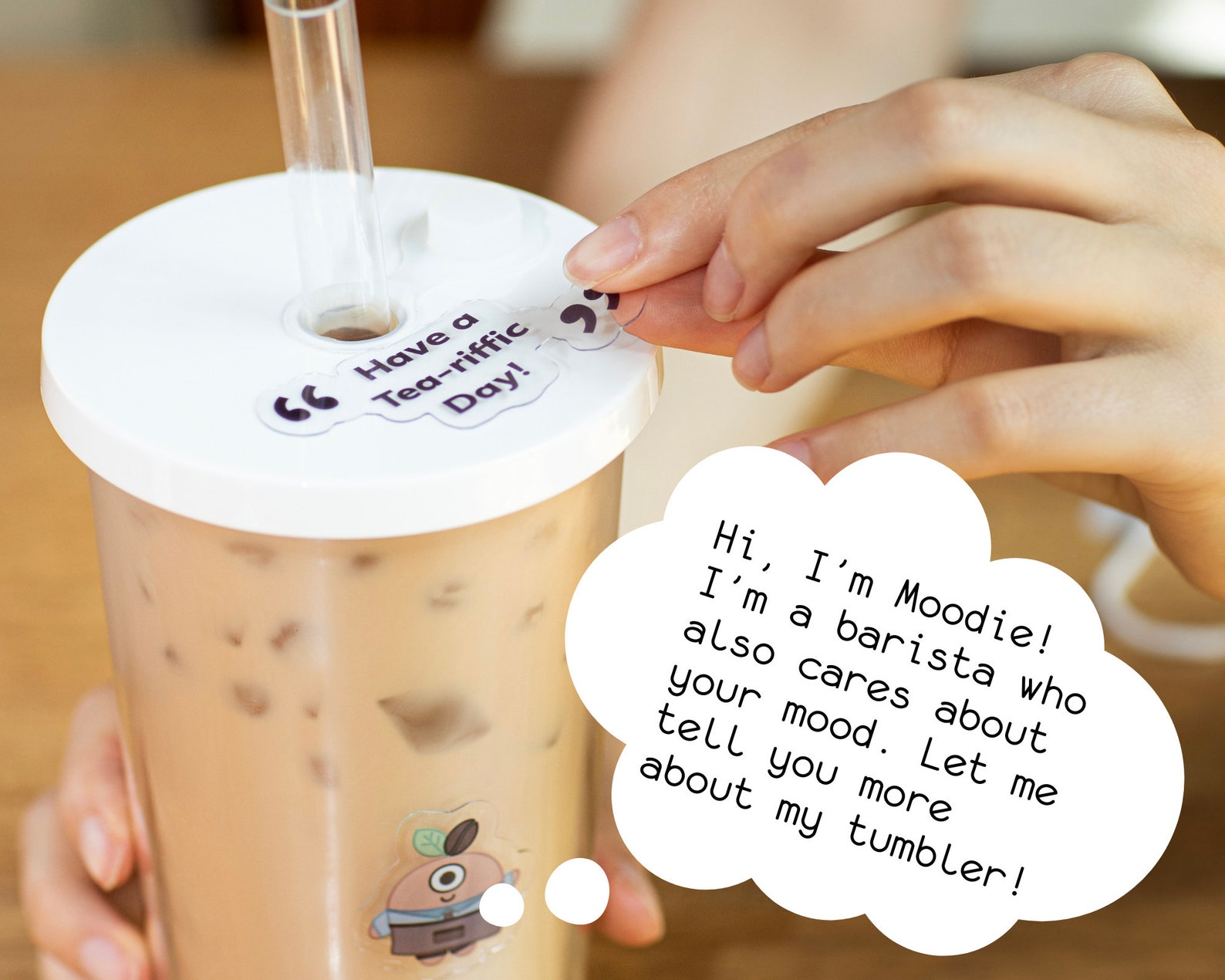 MOODIE Reusable Boba Cup Bubble Tea Cup Smoothie Cup With - Etsy