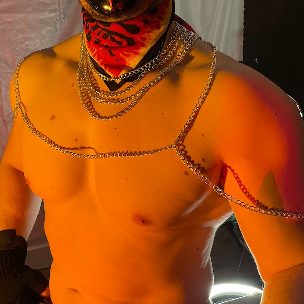 Mens Body Chain - Etsy