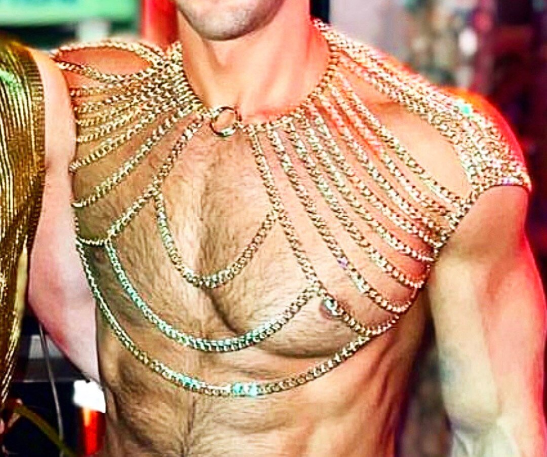 Men Shoulder Body Chain Harness - Etsy