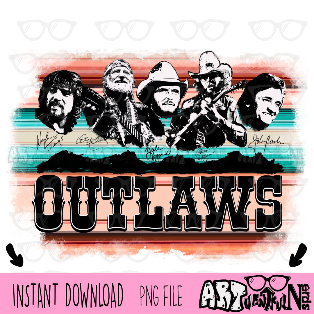 4 Files Outlaws DIGITAL DOWNLOAD Sublimation Design PNG 300 Dpi for ...