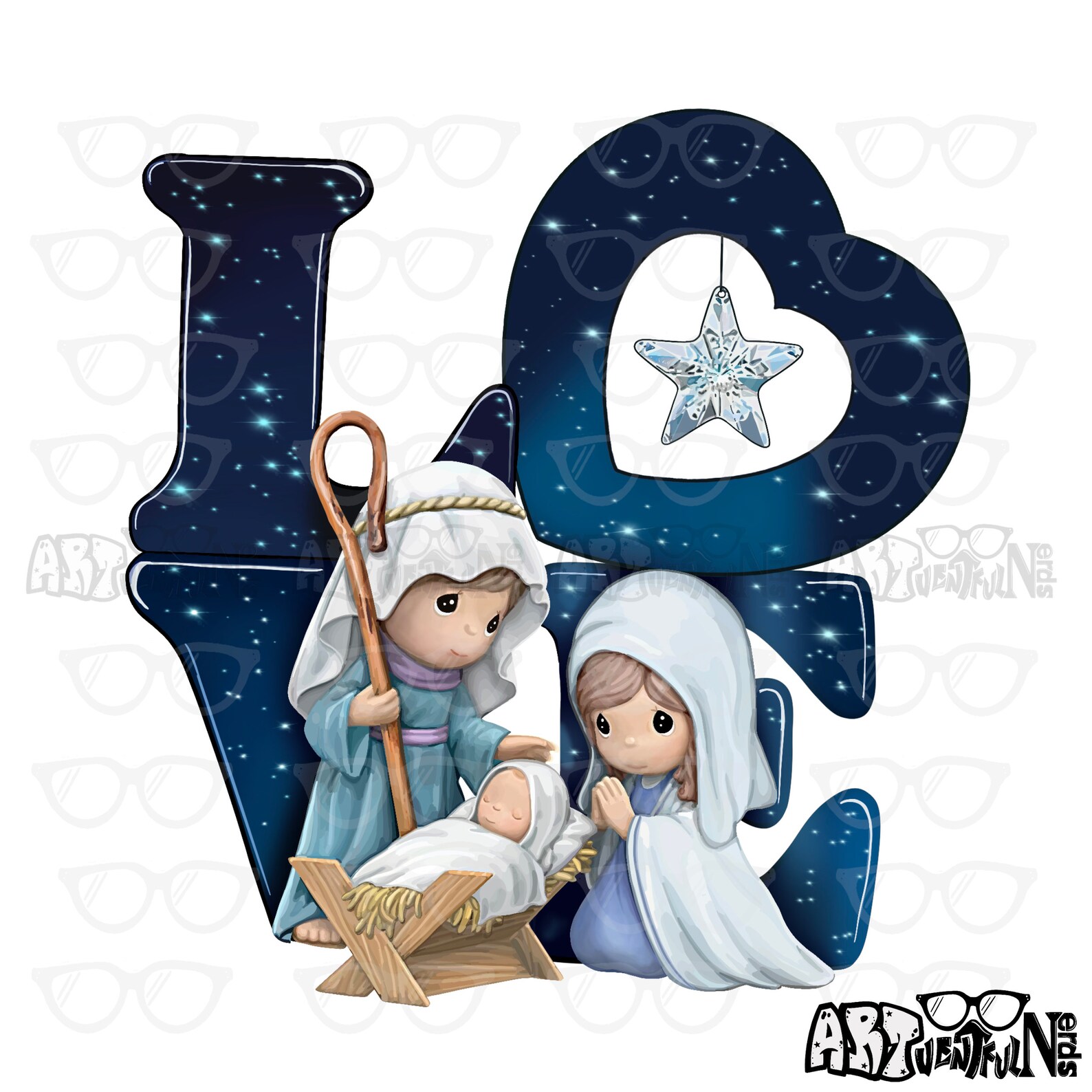 5 Files Nativity Love DIGITAL DOWNLOAD Sublimation Design PNG - Etsy