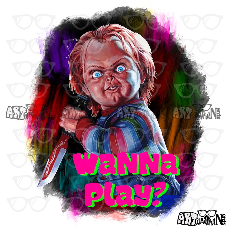 Chucky Doll Wanna Play DIGITAL DOWNLOAD Sublimation Design PNG - Etsy