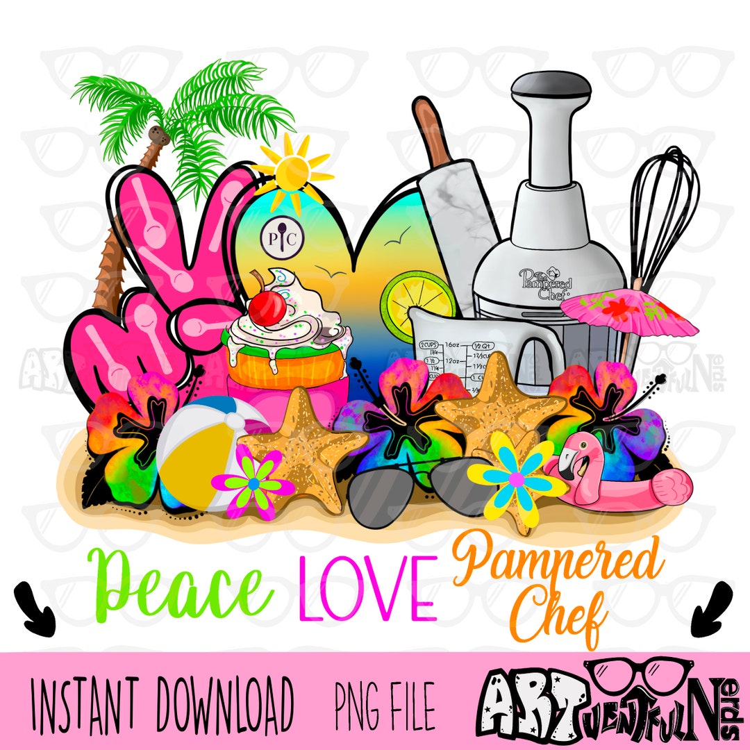 2 Files Peace Love Pampered Chef Summer DIGITAL DOWNLOAD - Etsy