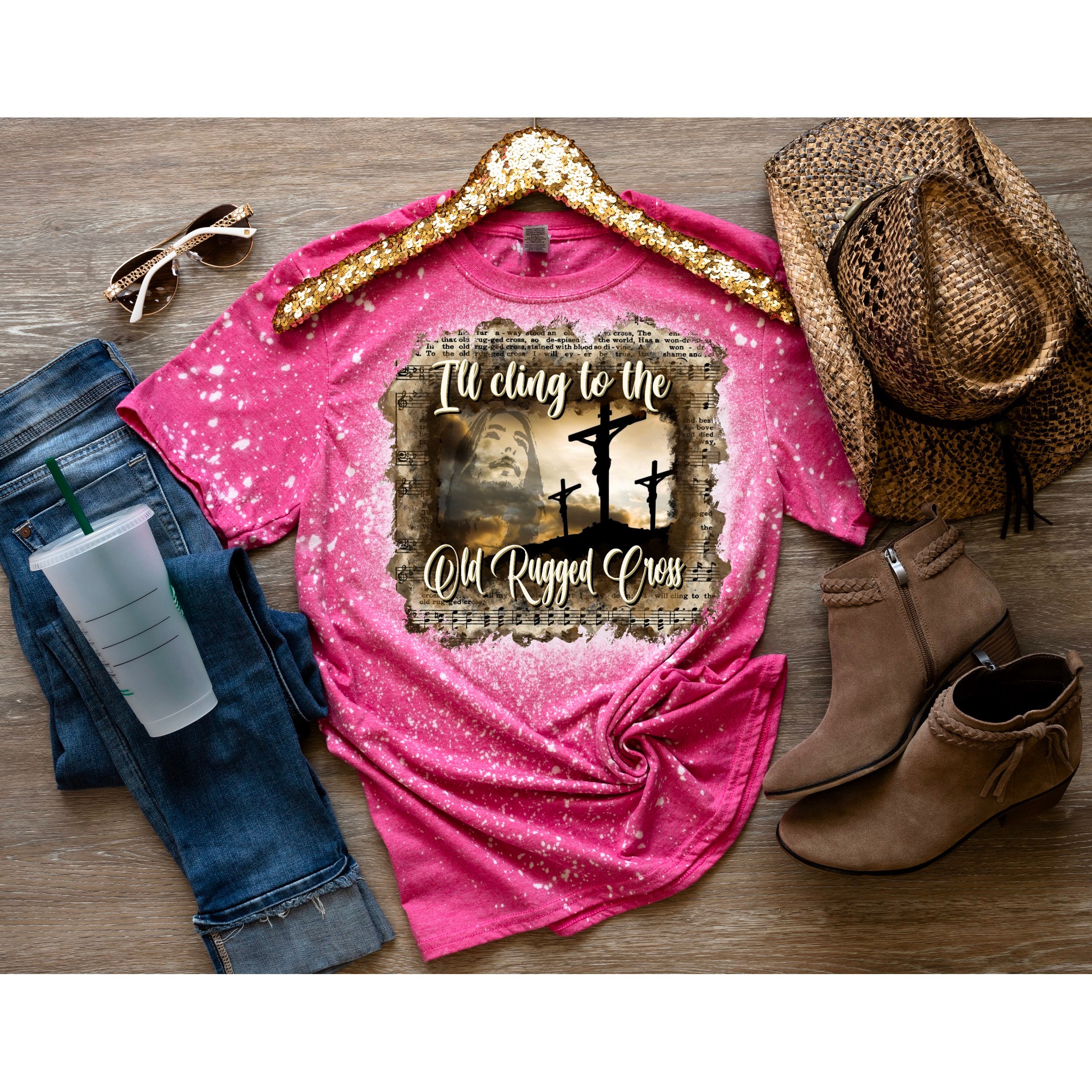 2 Files Old Rugged Cross DIGITAL DOWNLOAD Sublimation Design - Etsy