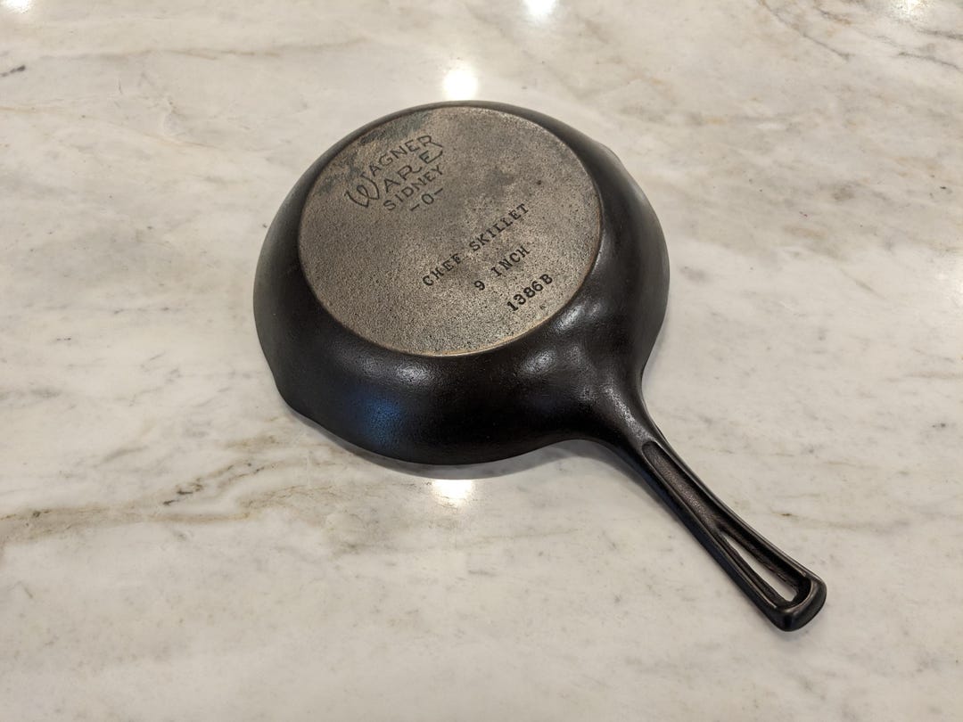 Vintage Wagner 1386 9 Inch Chef Skillet Cast Iron AWESOME - Etsy