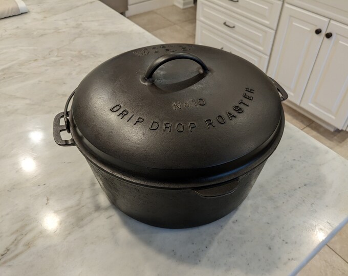 Vintage Wagner 10 Drip Drop Roaster Cast Iron Dutch Oven AMAZING - Etsy