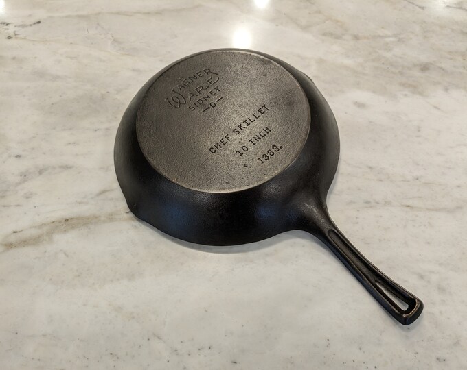 Vintage Wagner 1388 10 Inch Chef Skillet Cast Iron WOW - Etsy