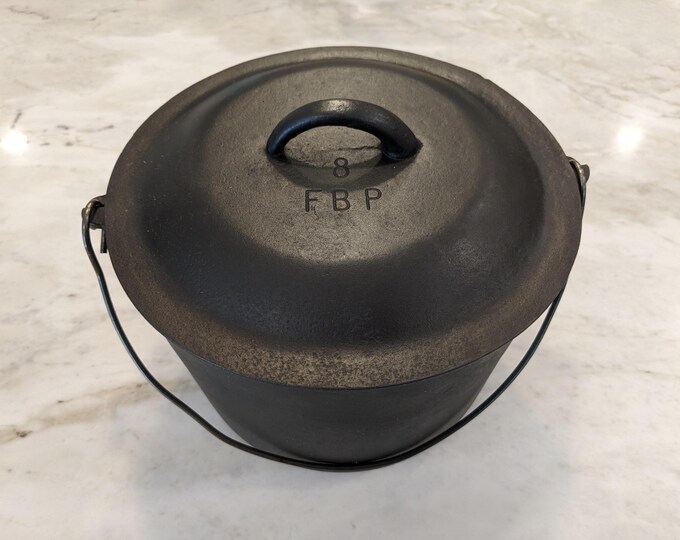 Vintage BSR No.8 Flat Bottom Pot Cast Iron With Lid WOW - Etsy