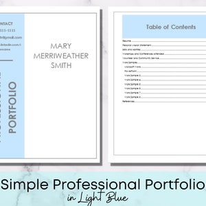 Professional Portfolio Template Career Portfolio Template | Etsy