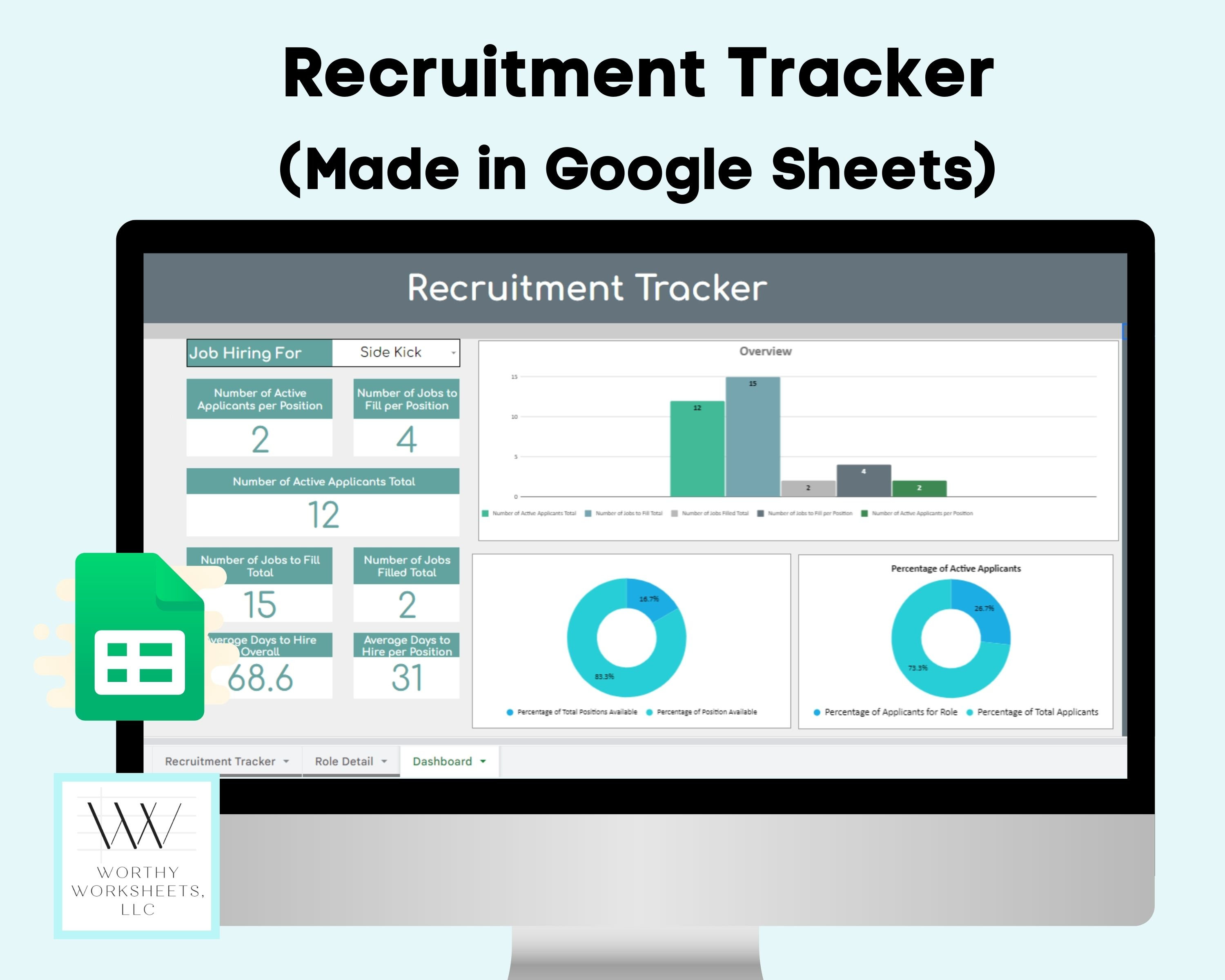 Recruitment Tracker, Recruitment Template, Recruitment Dashboard ...