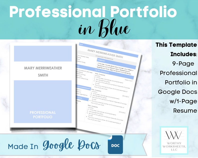 Professional Portfolio Template, Career Portfolio Template, Resume ...