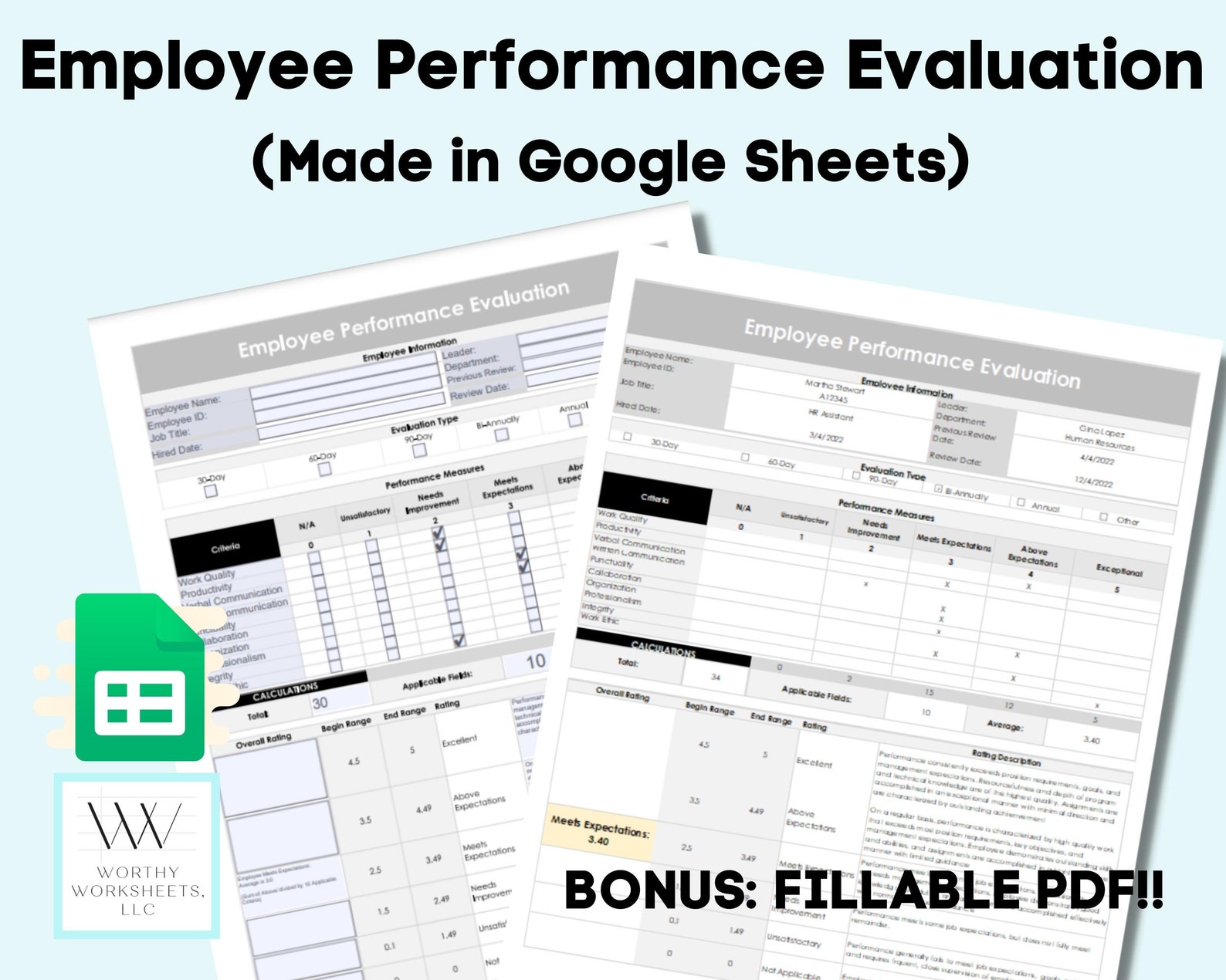 Employee Performance Review, Employee Review, Performance Review ...
