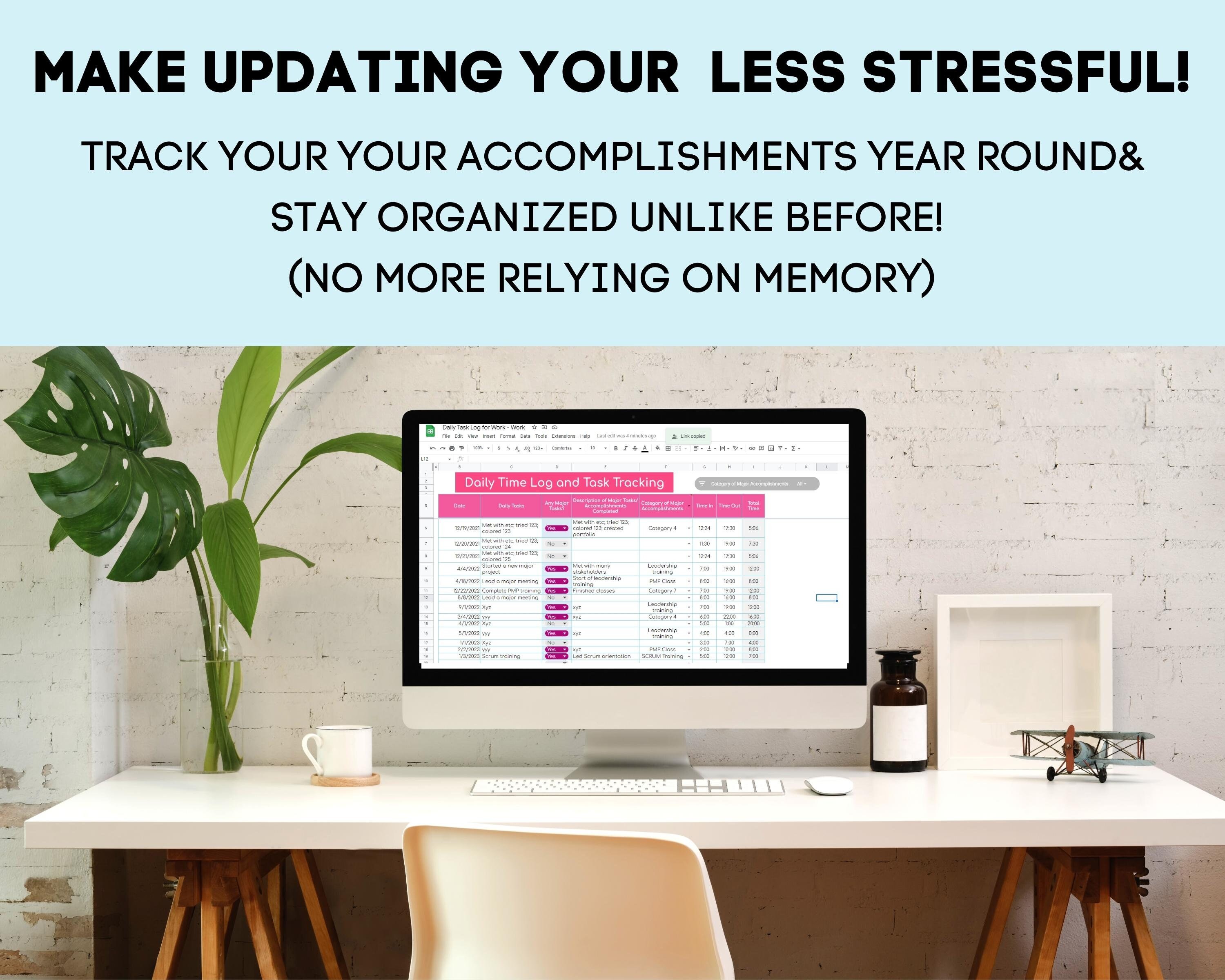Daily Task Log, Accomplishment Tracker, Daily Schedule, Task Tracker ...