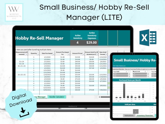Inventory Tracker Reseller Spreadsheet Inventory Template - Etsy