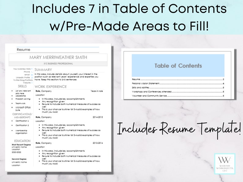 Professional Portfolio, Template, Career, Resume, Job Seeker, Job ...