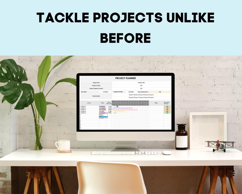 Action Plan, Project Management, Project Tracker, Task Tracker, Project ...