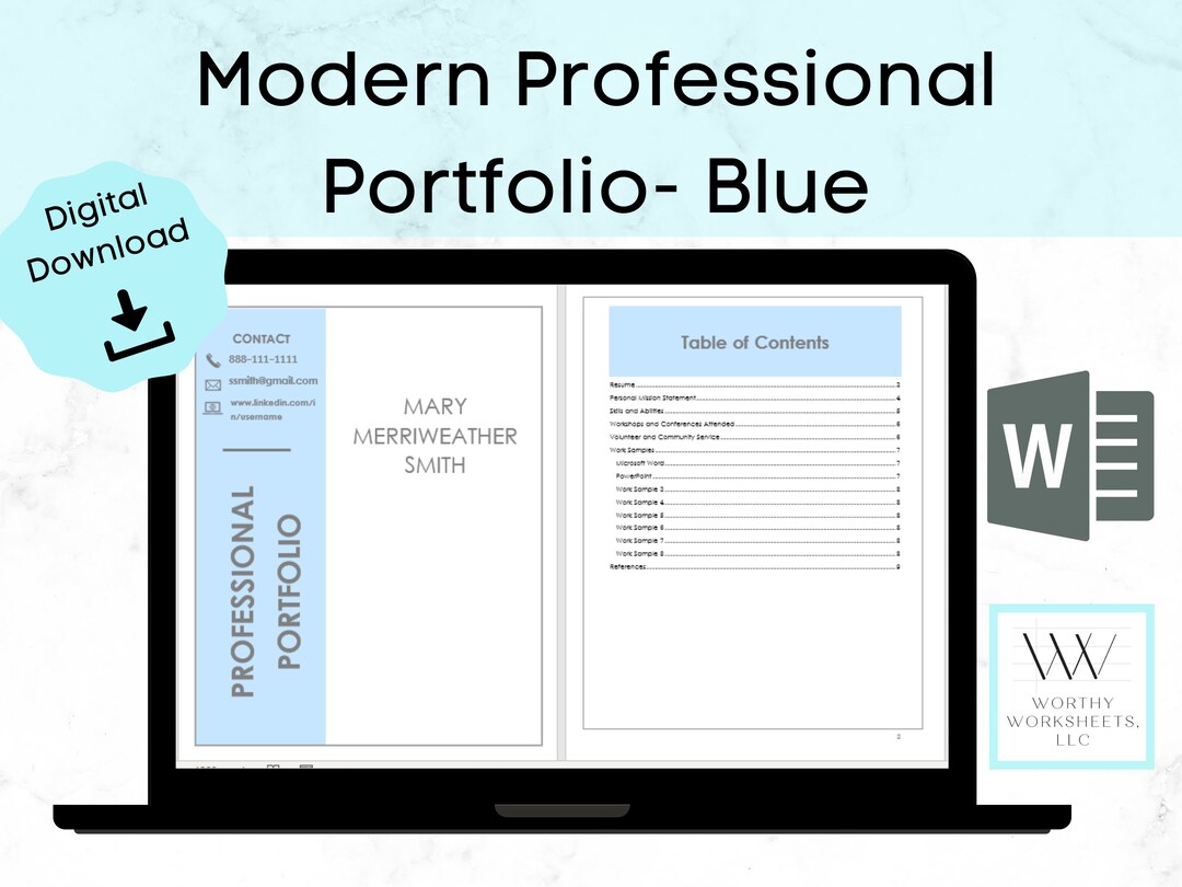 Professional Portfolio, Template, Career, Resume, Job Seeker, Job ...