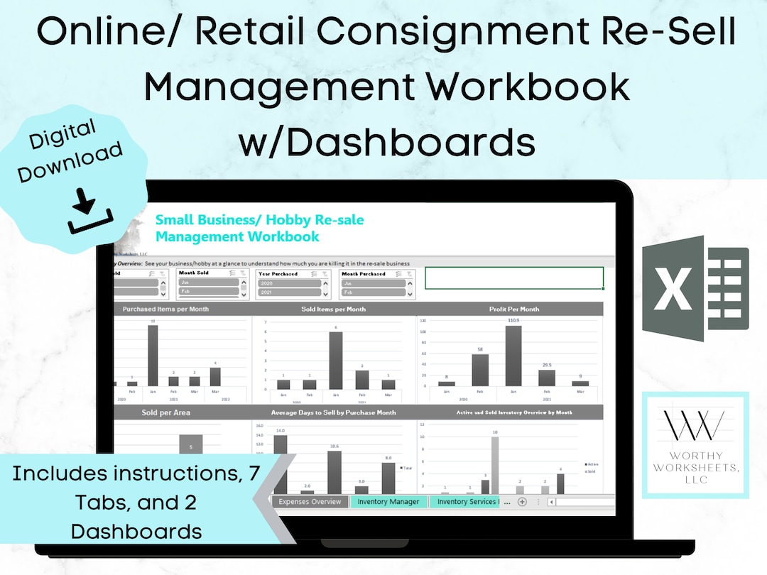 Inventory Sales and Expenses Template, Reseller Spreadsheet ...