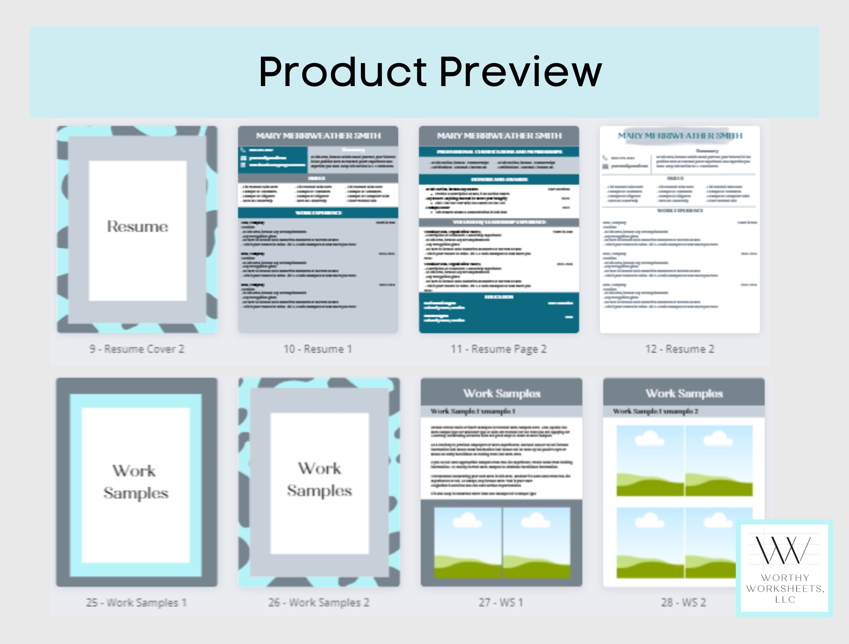 Professional Portfolio Template, Career Portfolio, Job Portfolio, Canva ...