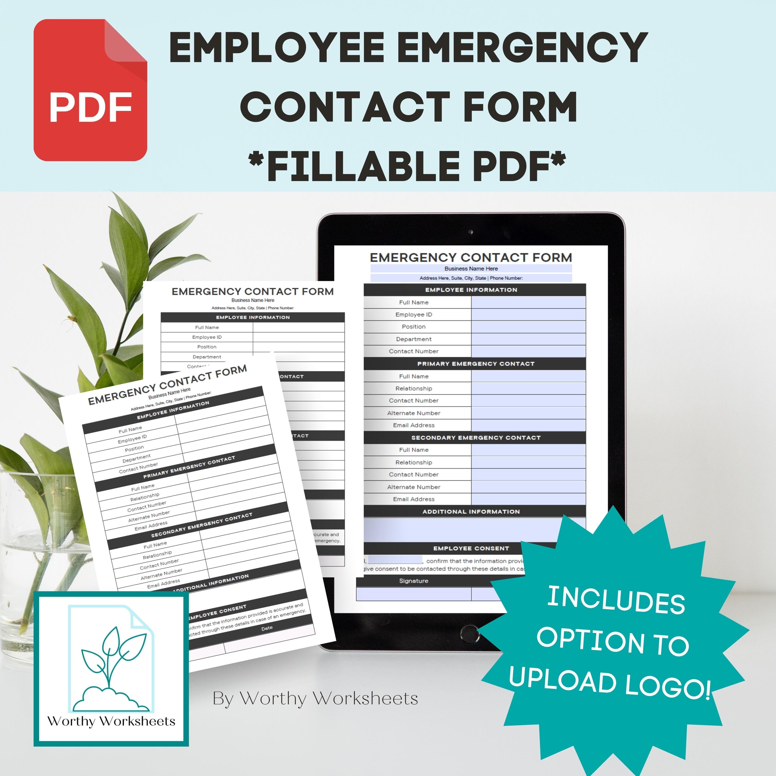 Employee Emergency, Employee Data Sheet, Employee Info, Emergency ...