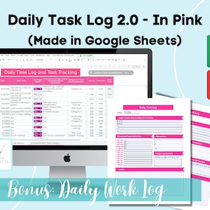 Daily Task Log, Accomplishment Tracker, Daily Schedule, Task Tracker ...