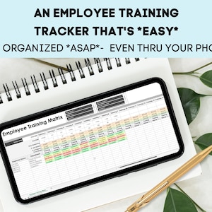 Training Tracker, Employee Training, Excel Template, Training Matrix ...