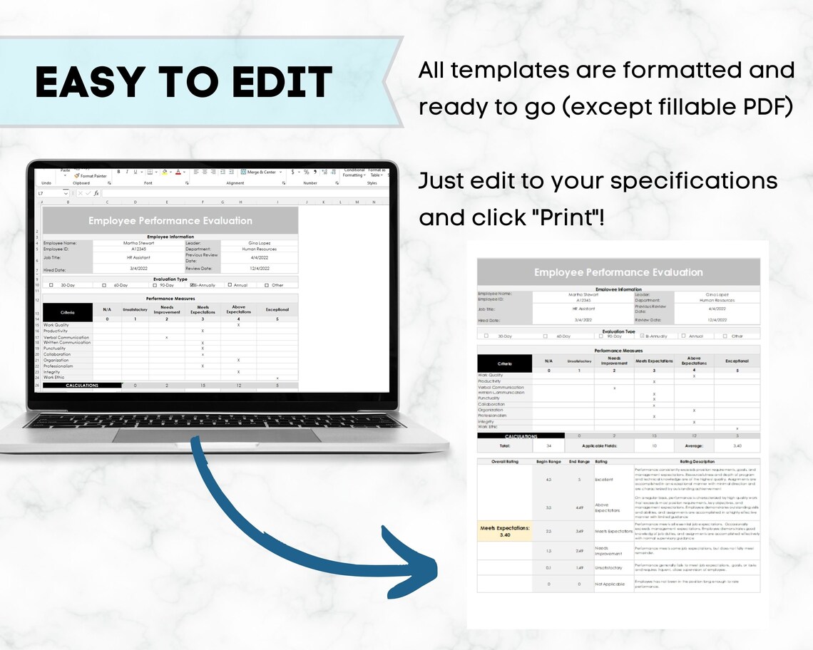 Employee Performance Review, Employee Review, Performance Review ...